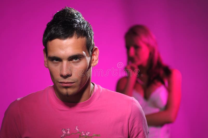 The Portrait of the Attractive Young Loving Pair Stock Image - Image of ...