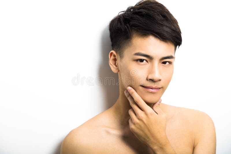 Portrait of Attractive Young Man Face Stock Image - Image of human ...