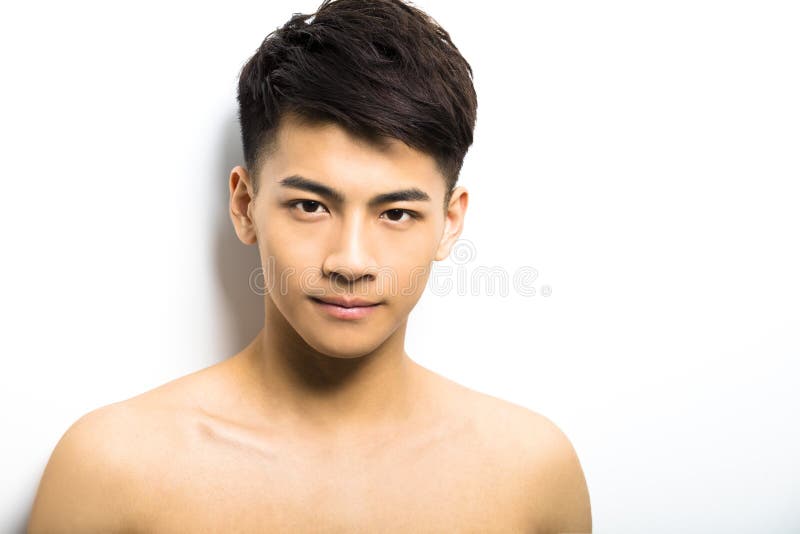 Portrait of Attractive Young Man Face Stock Image - Image of portrait ...