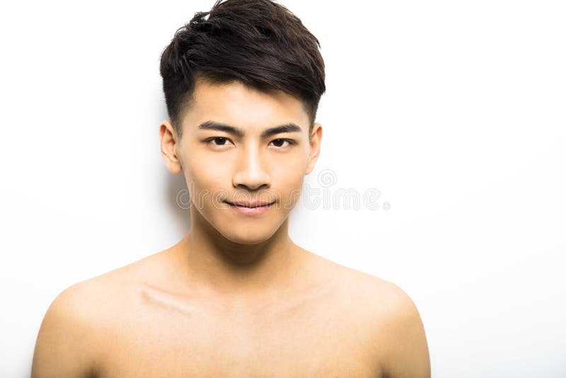 Portrait of Attractive Young Man Face Stock Photo - Image of looking ...