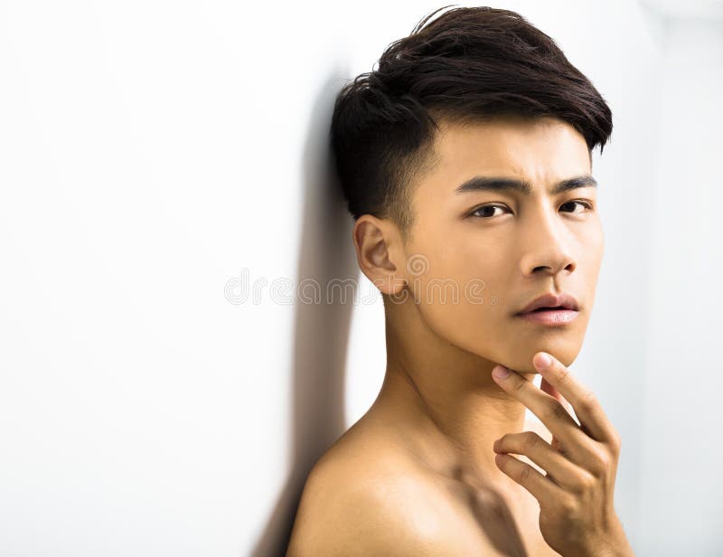 Portrait of Attractive Young Man Face Stock Photo - Image of male ...