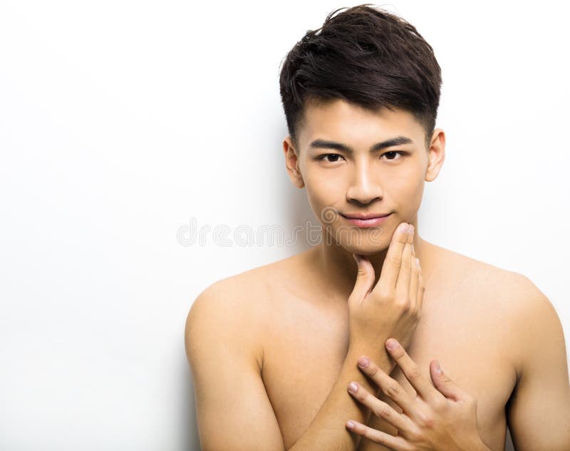 Portrait of Attractive Young Man Face Stock Image - Image of eyes ...