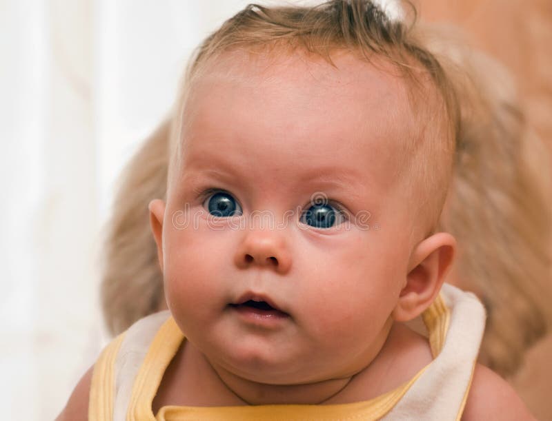 Frightened baby stock photo. Image of beginnings, eyes - 20379154