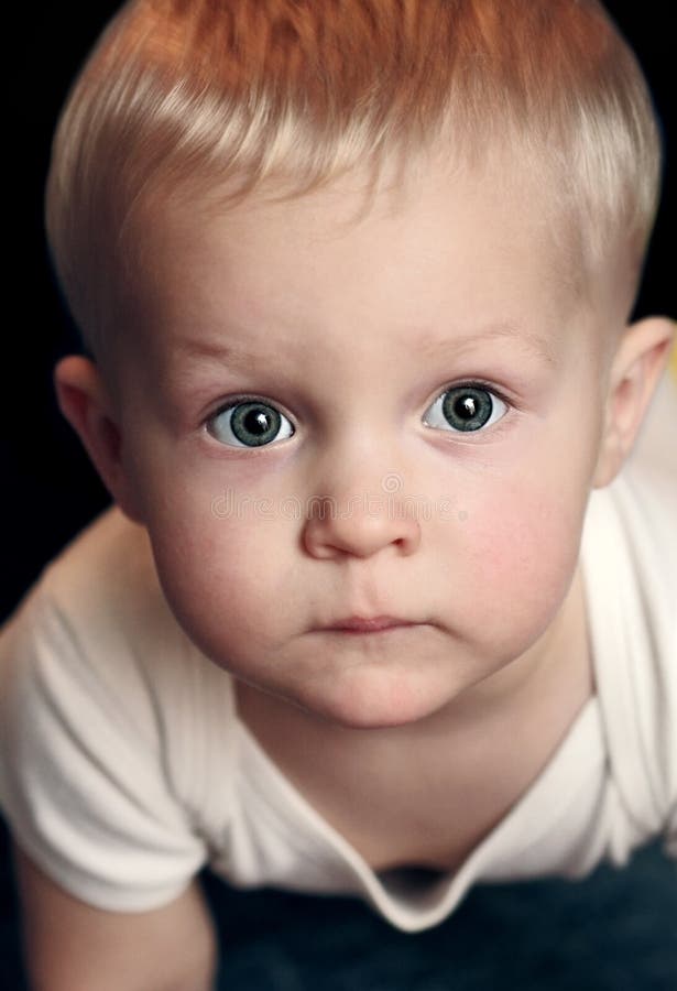 Scared baby stock image. Image of adorable, looking, beautiful - 8566033