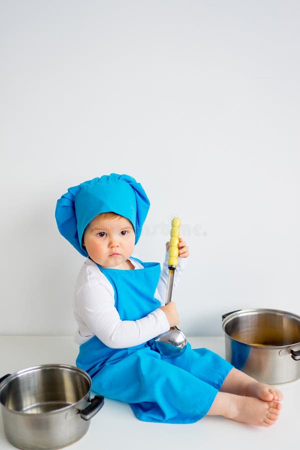 Baby in chef hat stock image. Image of people, baby - 106726401