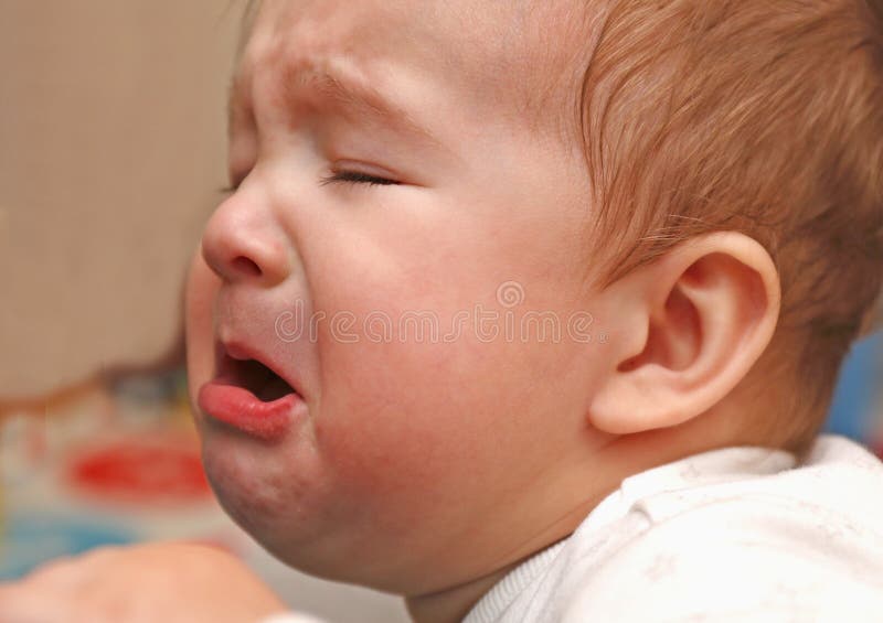 Portrait of a baby crying stock photo. Image of childhood - 66395022