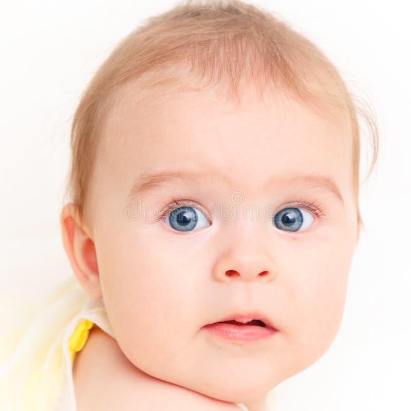 Portrait of baby girl stock image. Image of adorable - 19167515