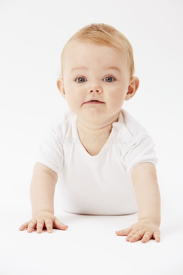 Portrait of a baby girl stock photo. Image of indoors - 44624966