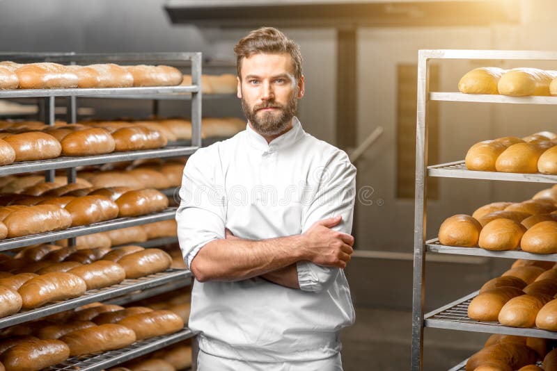 Portrait of a baker stock photo. Image of male, profession - 68690066