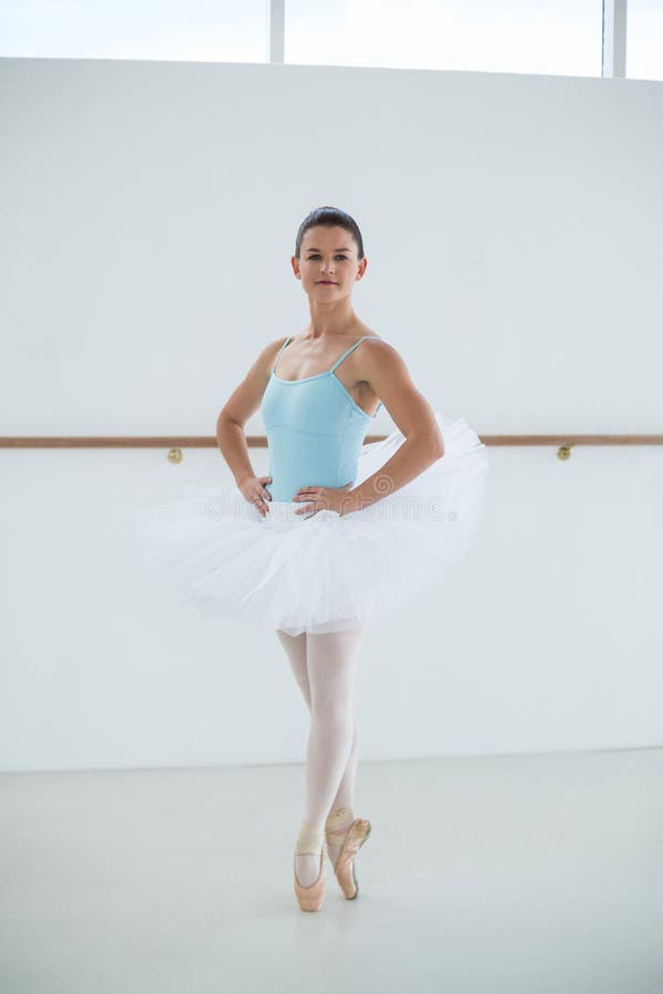 Portrait of Ballerina Practicing Ballet Dance Stock Image - Image of ...