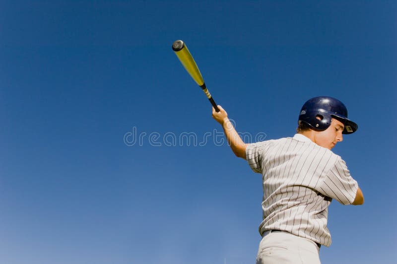 Portrait of Batter Warming Up in Baseball Game Stock Image - Image of ...
