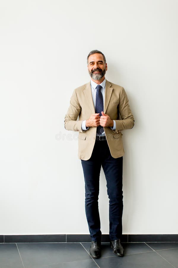 Businessman on wall stock photo. Image of handsome, alone - 4600094