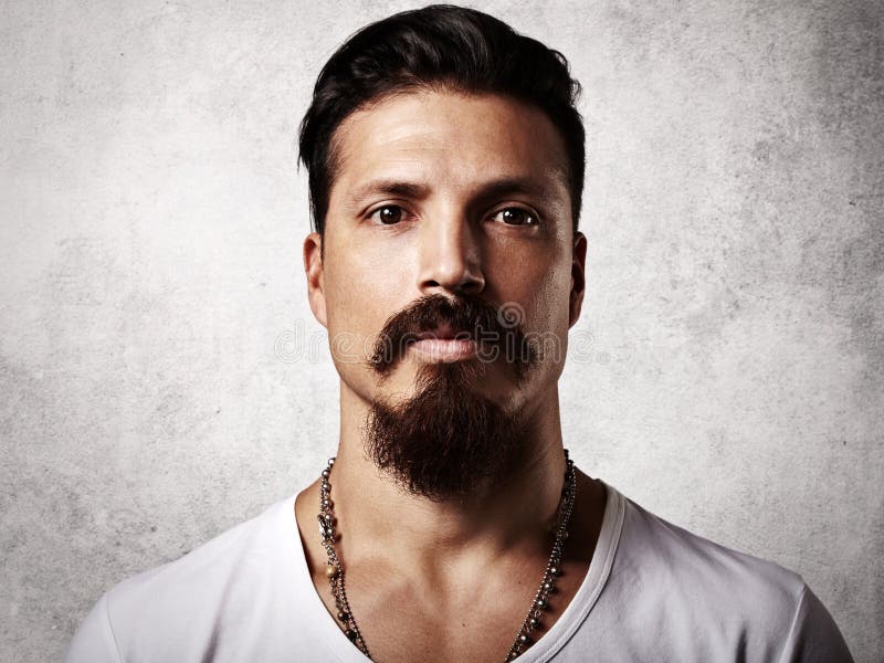 Portrait of a Bearded Handsome Guy Stock Photo - Image of casual, adult ...