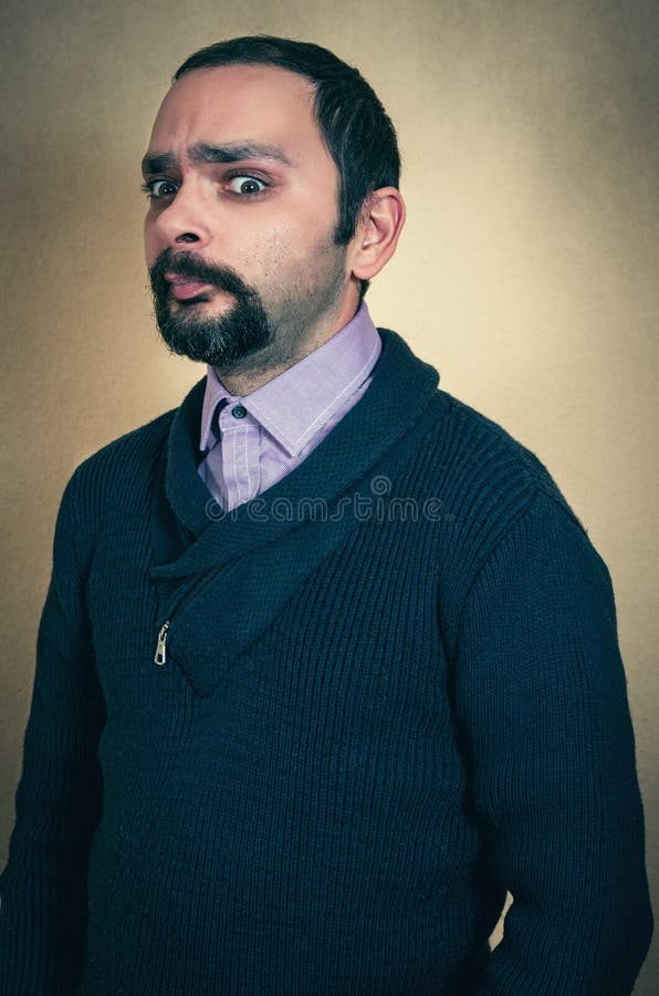 Portrait of bearded man stock image. Image of hipster - 134443243