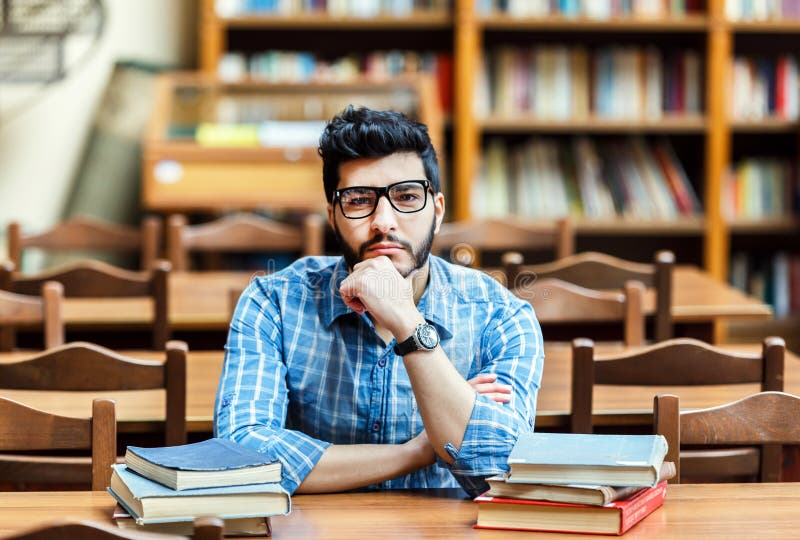 Student in the Library Hall Stock Photo - Image of book, indoors: 112840482