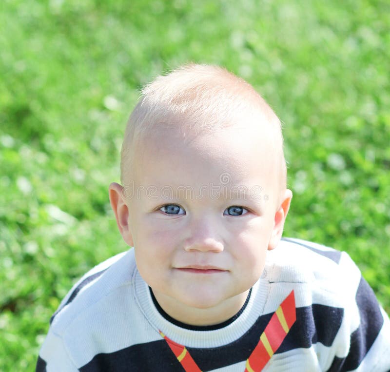 Portrait of Beautiful Adorable Boy Stock Image - Image of inquisitive ...