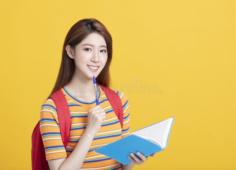 Asian student on campus stock image. Image of cute, asian - 21318875