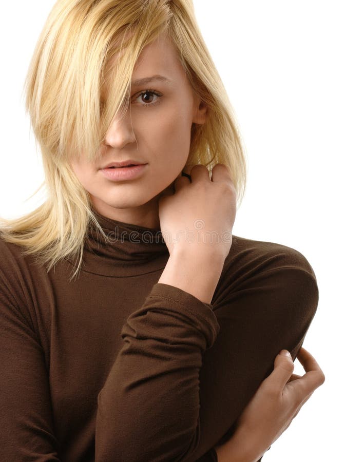 Portrait of a Beautiful Blonde Stock Photo - Image of healthy, girl ...