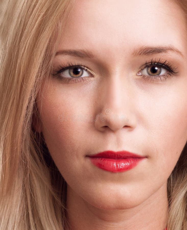 Portrait of Beautiful Blonde Woman Stock Image - Image of fashion ...