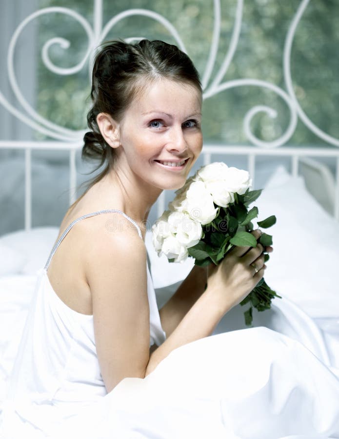 Portrait of the Beautiful Bride Stock Image - Image of smiling, happy ...