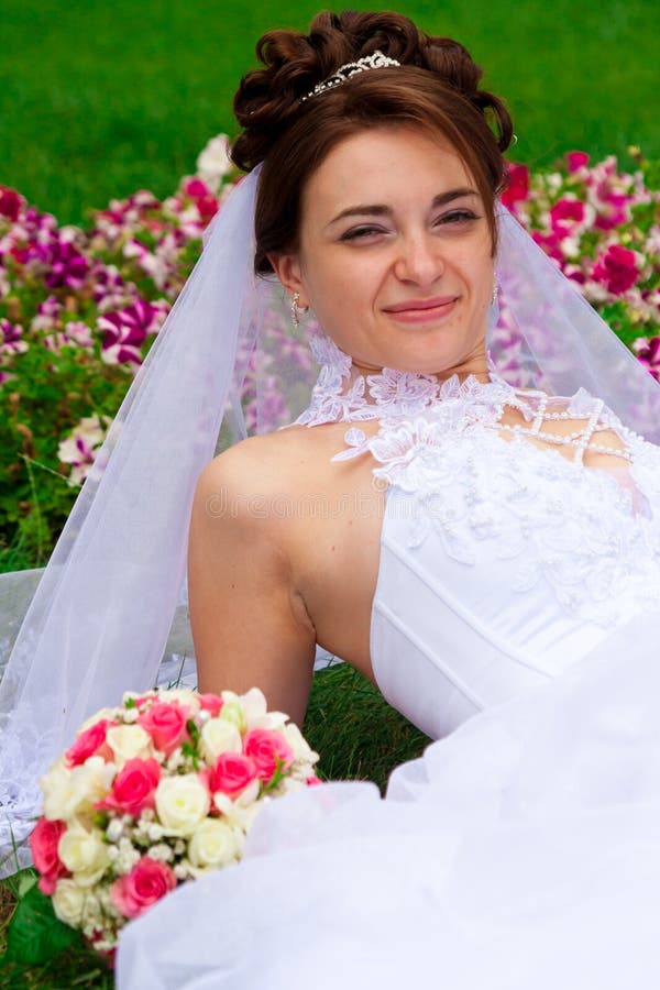 Bride stock image. Image of celebration, blue, hair, beautiful - 18244971