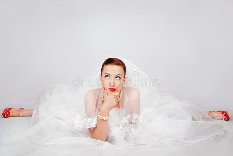 Portrait of Beautiful Bride in Red Shoes Stock Photo - Image of love ...