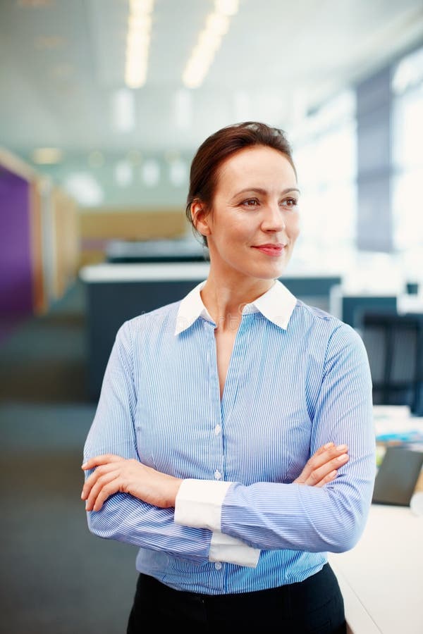 Determined Business Woman. Portrait of Beautiful Business Woman with ... Determined Business Woman. Portrait of Beautiful Business Woman with ...