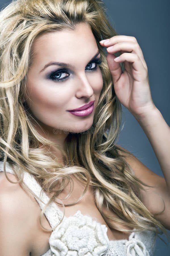 Portrait of Beautiful Delicate Woman Stock Image - Image of glamour ...