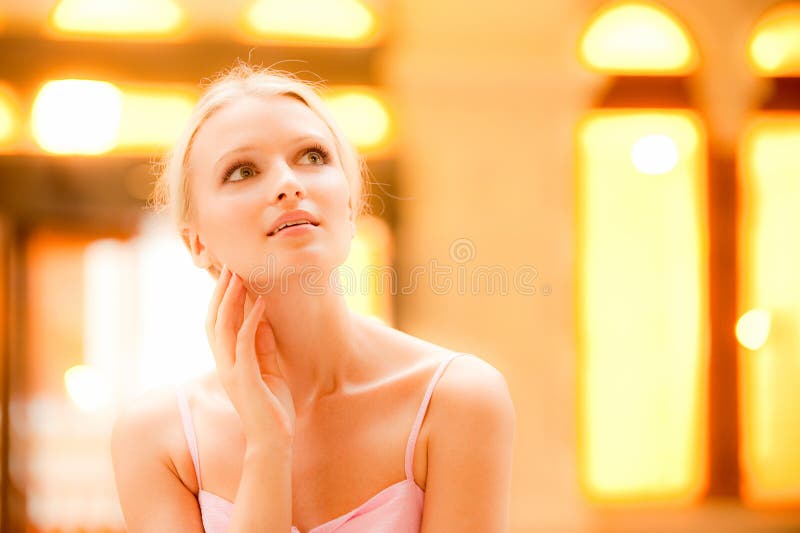 Portrait of Beautiful Fair-haired Girl Stock Image - Image of face ...