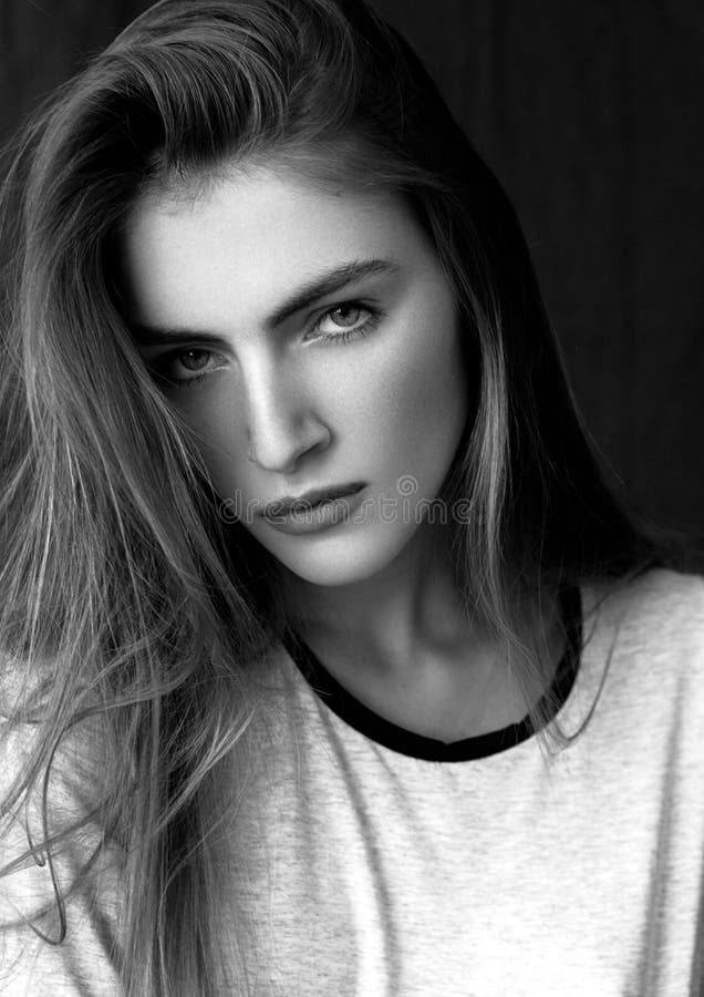 Portrait of Beautiful Fashion Model Glamour Stock Image - Image of ...