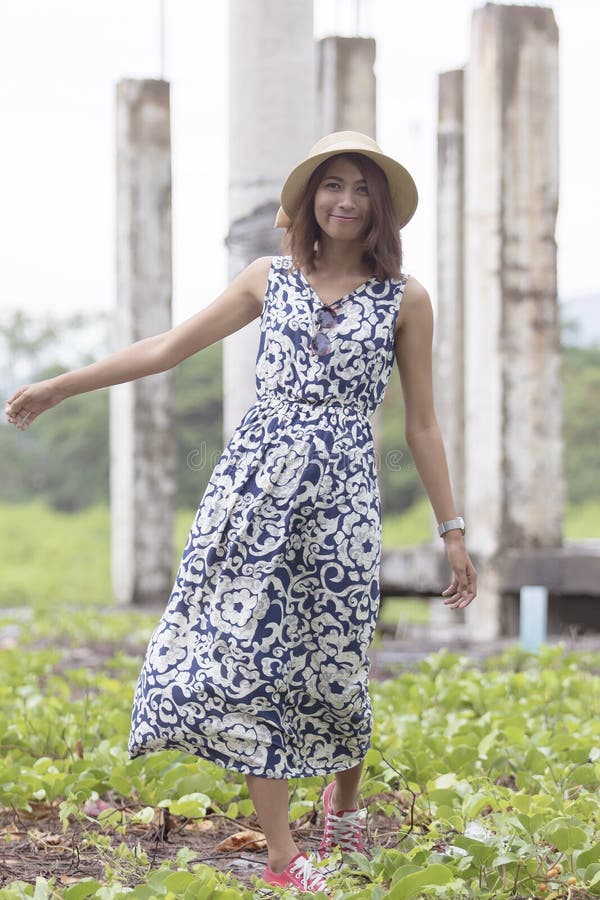 Portrait Of Beautiful Fashion Shot Of Asian Tan Skin Younger Woman