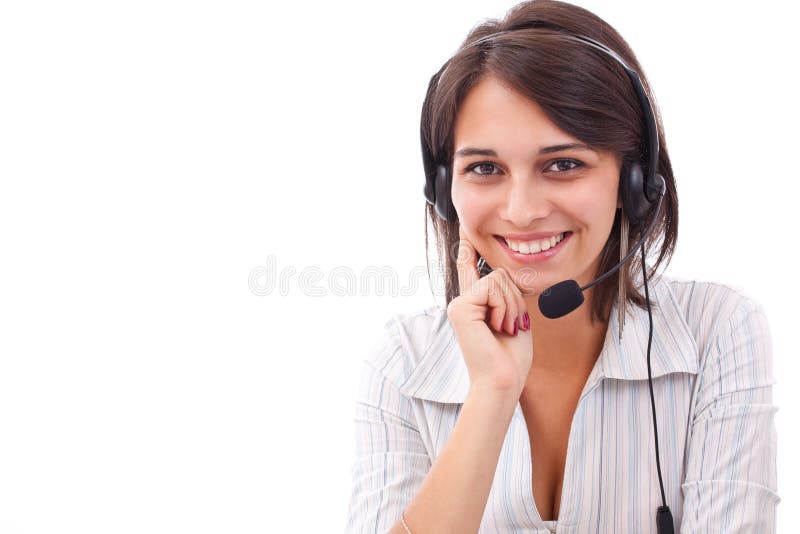 Portrait of Beautiful Female Stock Image - Image of call, person: 21924281