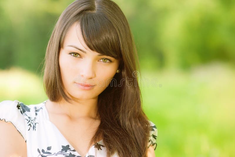 Portrait of beautiful girl stock photo. Image of outdoors - 14234418