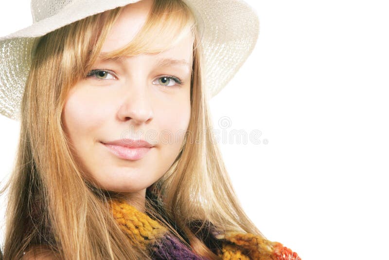 Portrait of a Beautiful Girl Stock Photo - Image of copy, bonnet: 3520932