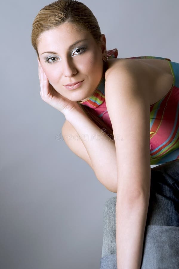 Portrait of a Beautiful Girl Stock Photo - Image of attractive, glamour ...