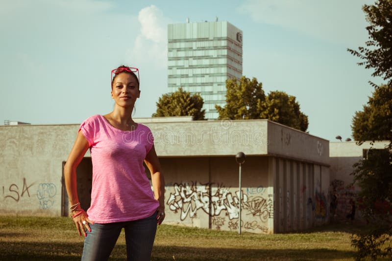 Portrait of a Beautiful Girl Stock Photo - Image of casual, beautiful ...