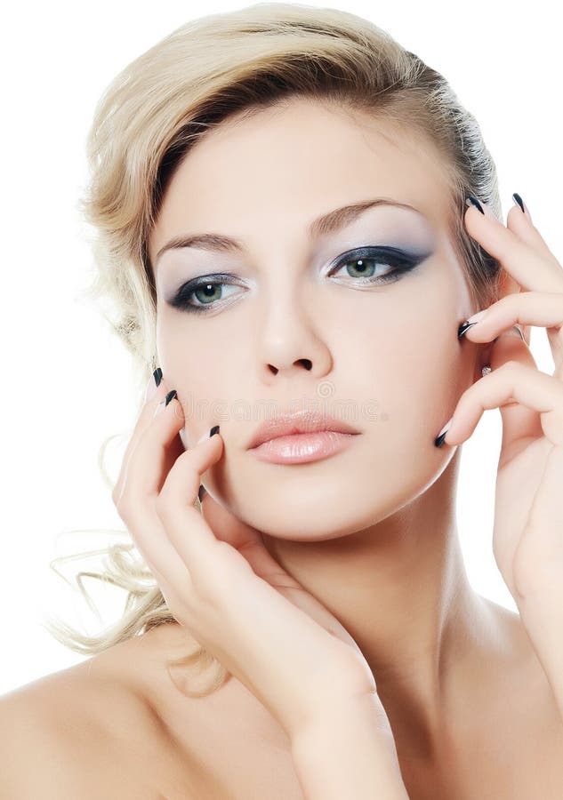 Portrait of Beautiful Girl - Creative Make-up Stock Image - Image of ...