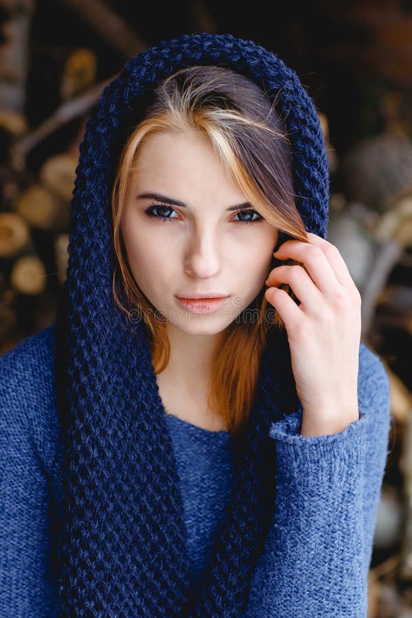 Portrait Beautiful Girl in the Forest. Stock Image - Image of portrait ...