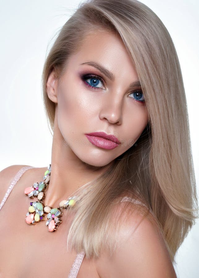 Portrait of a Beautiful Girl Glamorous Stock Photo - Image of lady ...