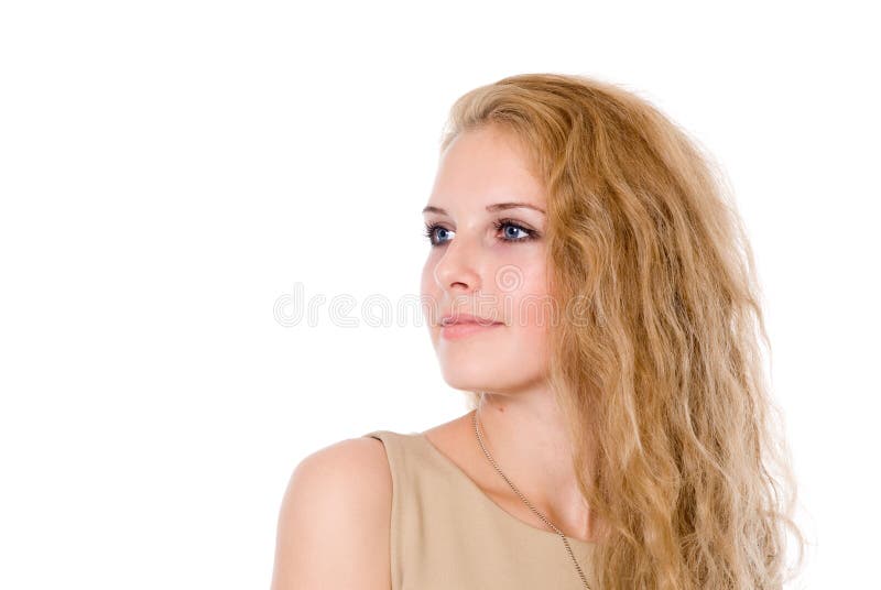 Portrait of a Beautiful Girl Looking To the Side. Stock Photo - Image ...