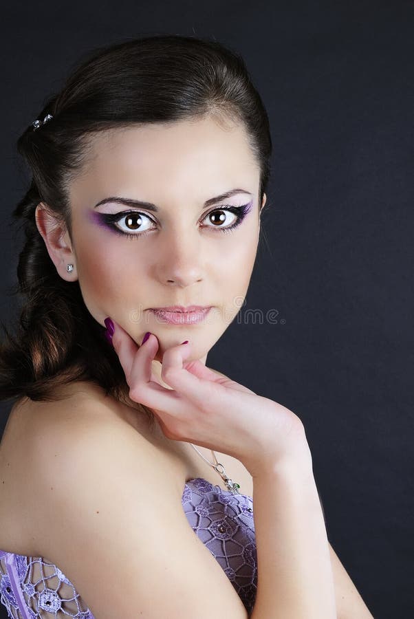 Portrait Beautiful Girl with Rose Tulip Stock Photo - Image of girl ...