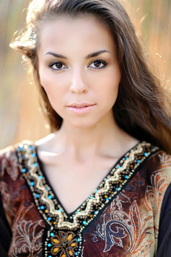 Portrait of a Beautiful Girl Stock Photo - Image of arabs, summer: 34396894