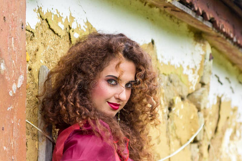 Portrait of Beautiful Gypsy Woman Stock Image - Image of music, gypsy ...