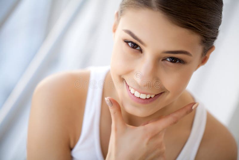 Portrait Beautiful Happy Woman with White Teeth Smiling. Beauty Stock ... Portrait Beautiful Happy Woman with White Teeth Smiling. Beauty Stock ...
