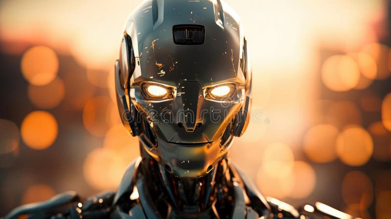 Portrait of a Beautiful Humanoid Robot Stock Image - Image of humanoid ...