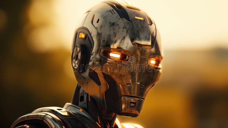 Portrait of a Beautiful Humanoid Robot Stock Photo - Image of concept ...