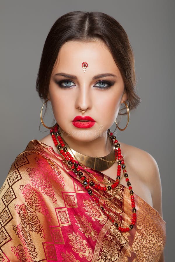 Portrait of Beautiful Indian Woman. Young Indian Woman Model. Stock ... Portrait of Beautiful Indian Woman. Young Indian Woman Model. Stock ...