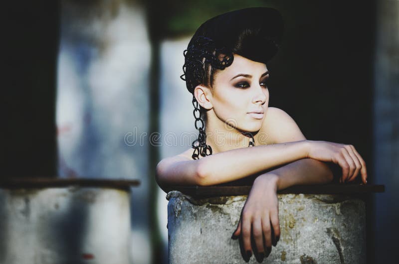 Portrait of the Beautiful Lady Stock Photo - Image of confidence ...