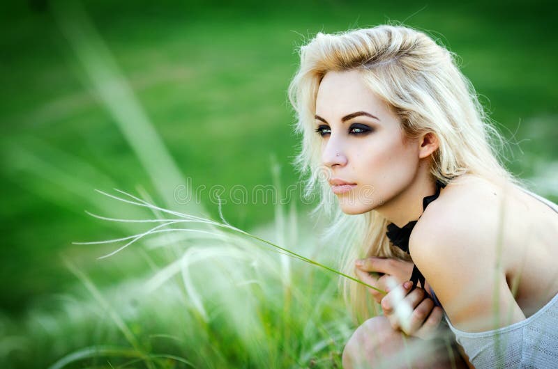 Portrait of the Beautiful Lady Stock Image - Image of hair, adult: 27715943