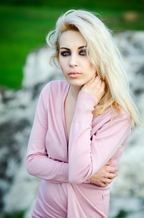 Portrait of the Beautiful Lady Stock Photo - Image of cute, glamour ...